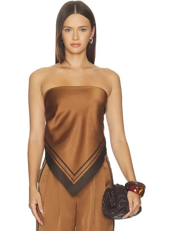 SEROYA Hark Satin Top In . Also - Multi