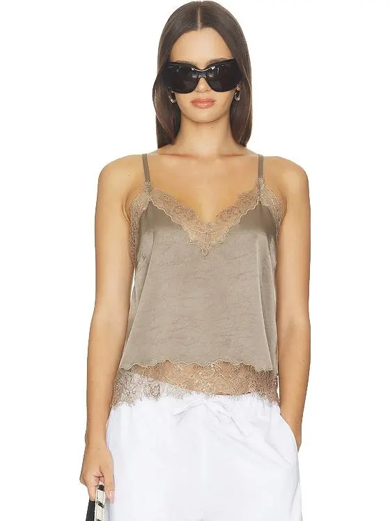 Citizens Of Humanity Lace Trimmed Cami Top In . Also - Chocolate