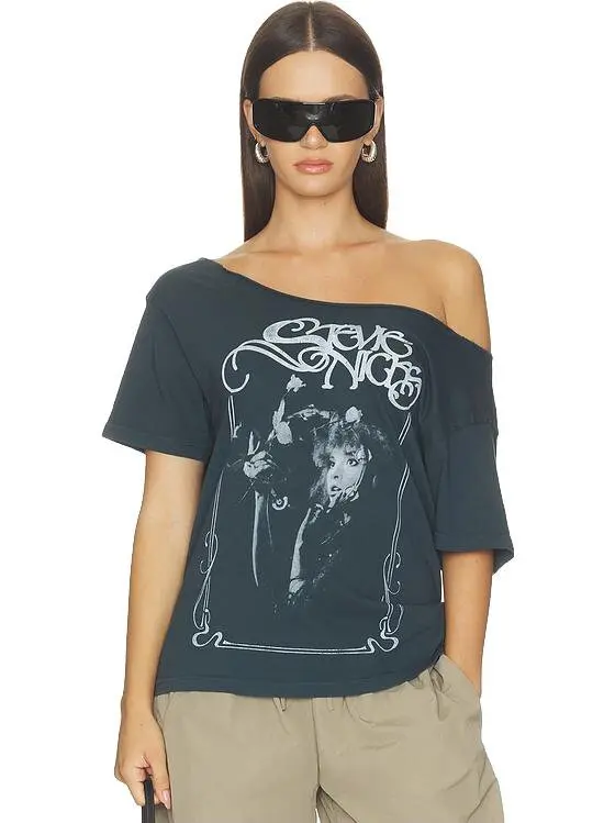 Daydreamer Stevie Nicks Bella Donna Off The Shoulder Tee In . Also - Black