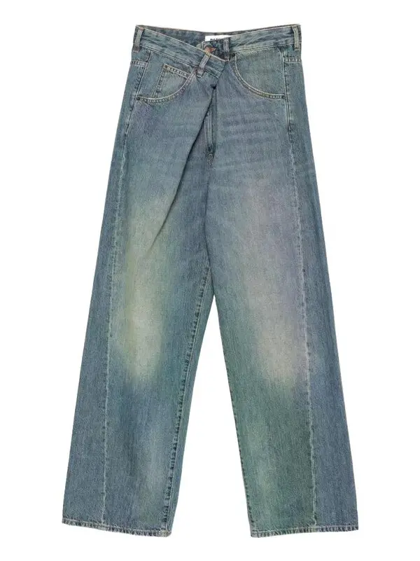 DARKPARK Asymmetric-waist Jeans - Blue