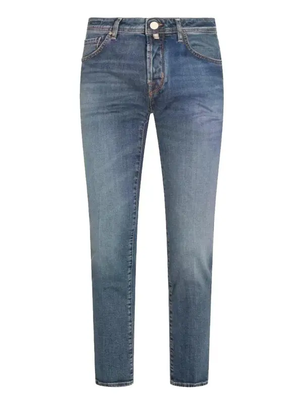 Jacob Cohen Faded-effect Whiskered Jeans - Blue