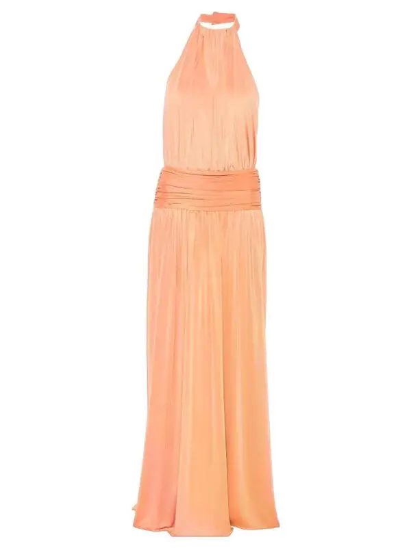 Arcina Ori Santina Halterneck Maxi Dress - Orange