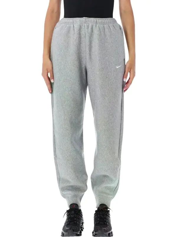 Nike Logo-embroidered Elasticated Track Pants - Grey