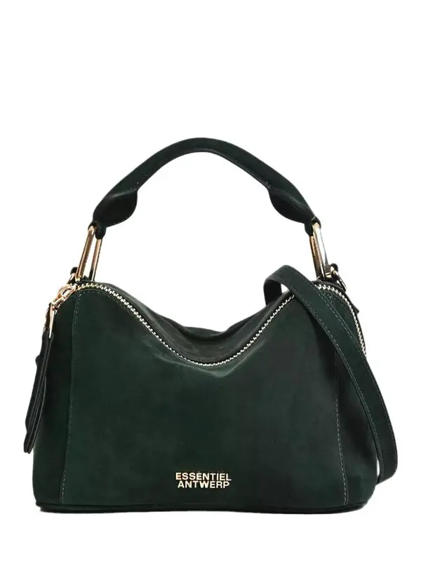 Essentiel Antwerp Karin Suede Shoulder Bag - Green