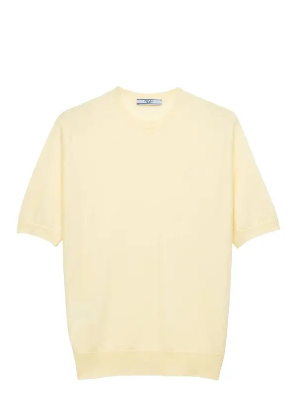 Prada Cashmere T-shirt Sweater - Yellow