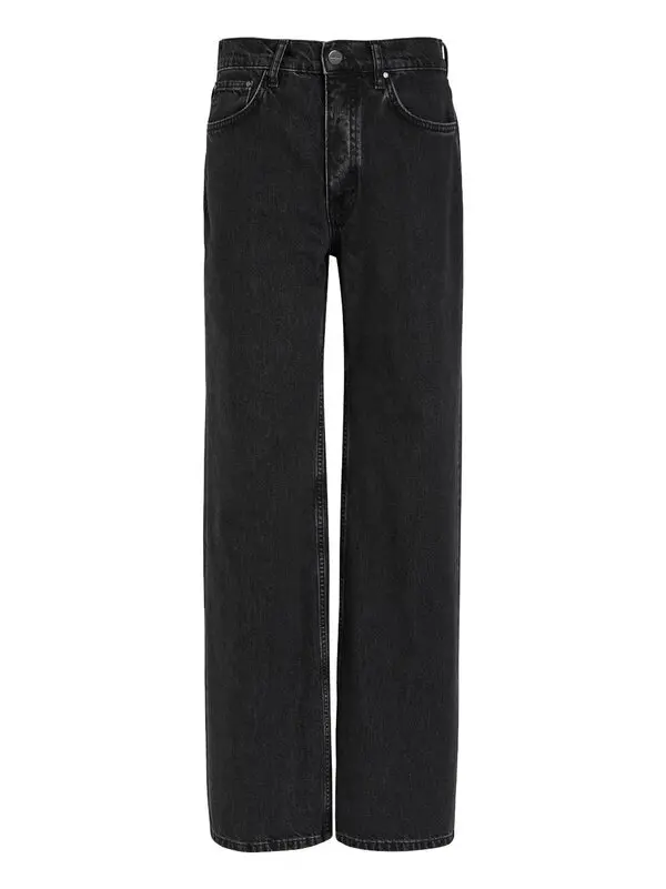ANINE BING Hugh Wide-leg Jeans - Black