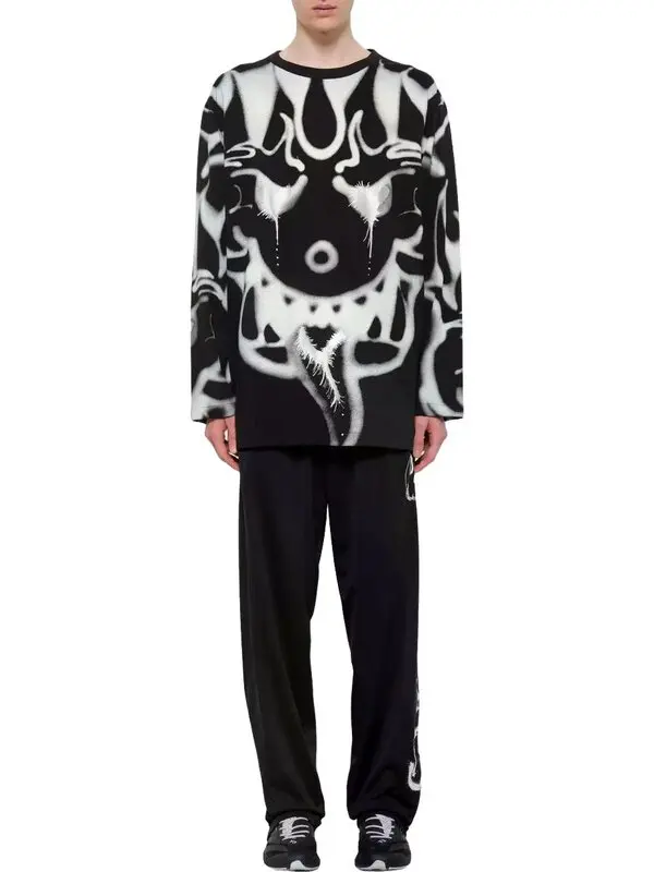 Y3 Chito Graphic Long-sleeve T-shirt - Black