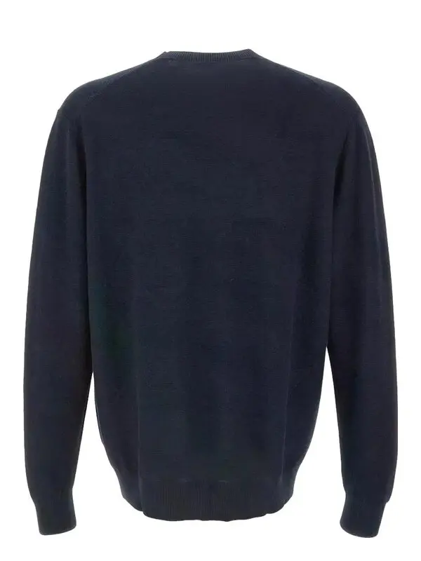 DIKTAT Diamond-knit Crew-neck Sweater - Blue