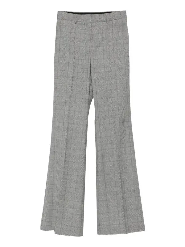 Sportmax Prince Of Wales Check Tailored Trousers - Black