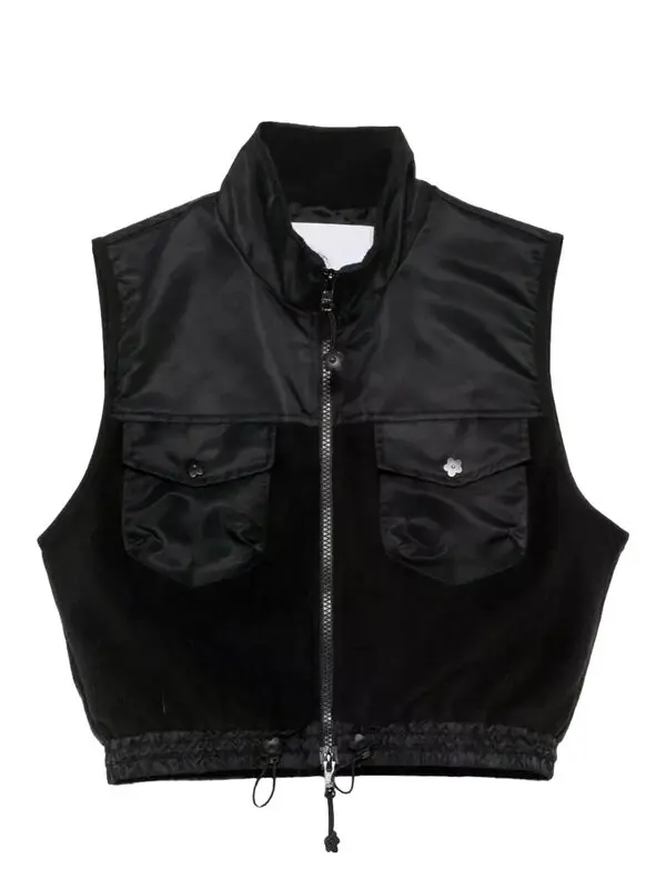 Cecilie Bahnsen Embroidered Fleece Vest - Black