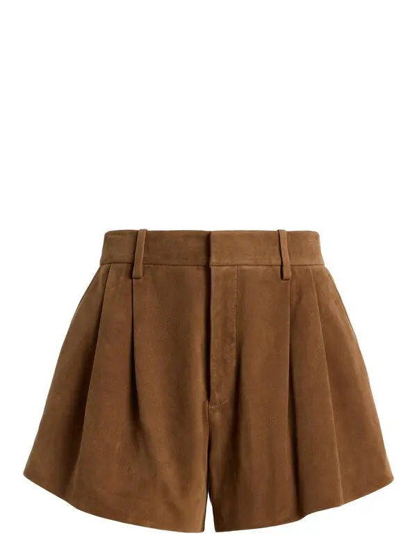 FRAME The Suede Utility Shorts - Brown