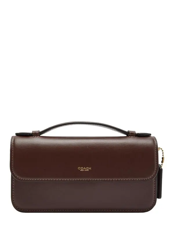 COACH Elora Leather Top Handle Bag - Brown