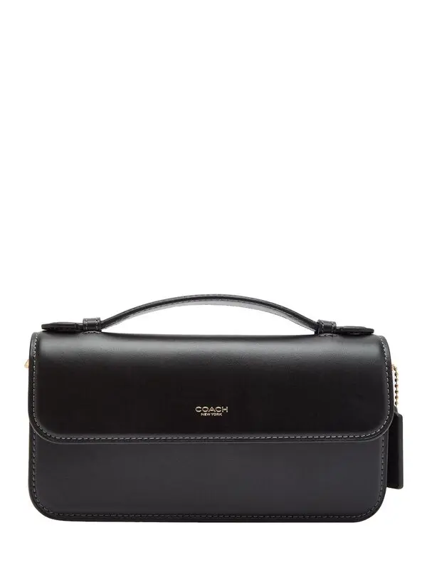 COACH Elora Leather Top Handle Bag - Black