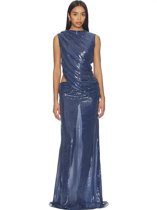 DEME BY GABRIELLA The Spencer Dress - Blue