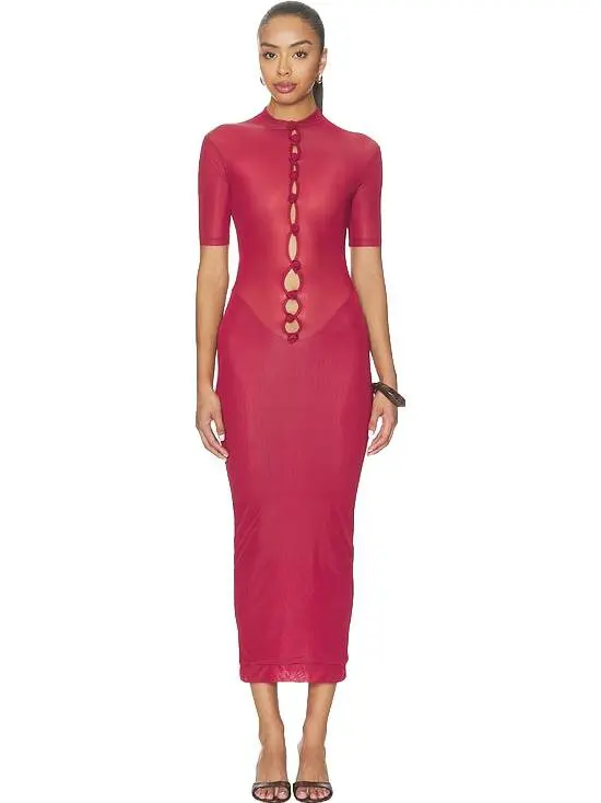 MAYGEL CORONEL Alma Maxi Dress In . Also - Red