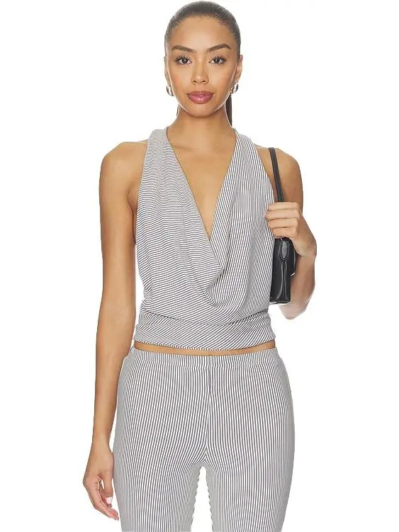 Superdown Libbie Drape Top In . Also - Grey