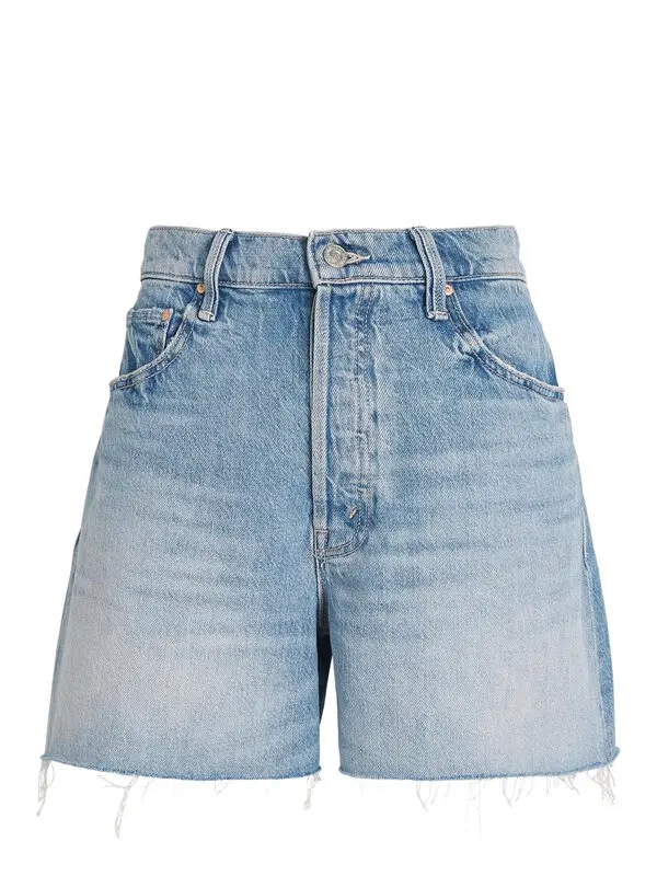MOTHER Extra Mile Denim Shorts - Blue