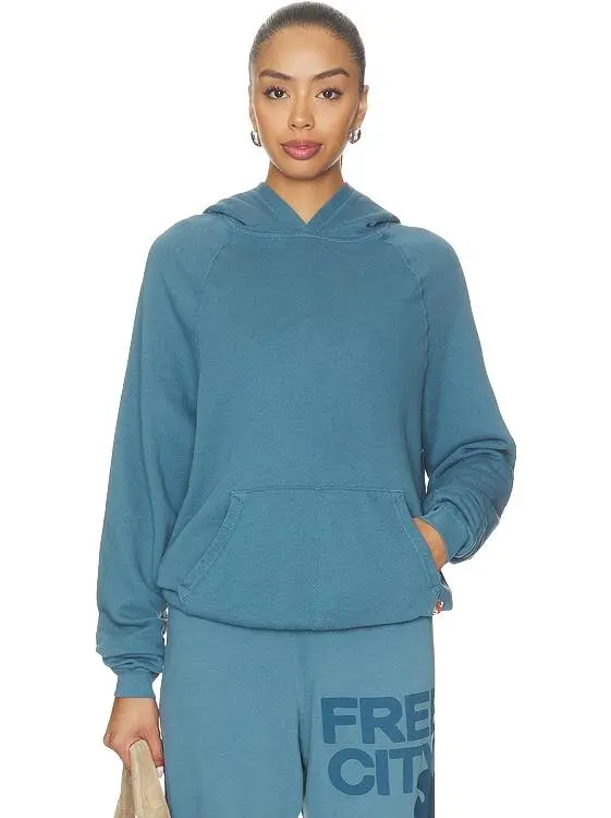 FREECITY Basicgoodness Fluff Hoodie In . Also - Blue