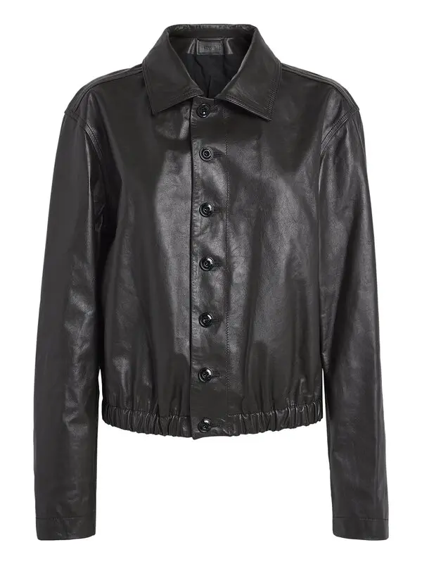 LEMAIRE Soft Leather Blouson Jacket - Brown