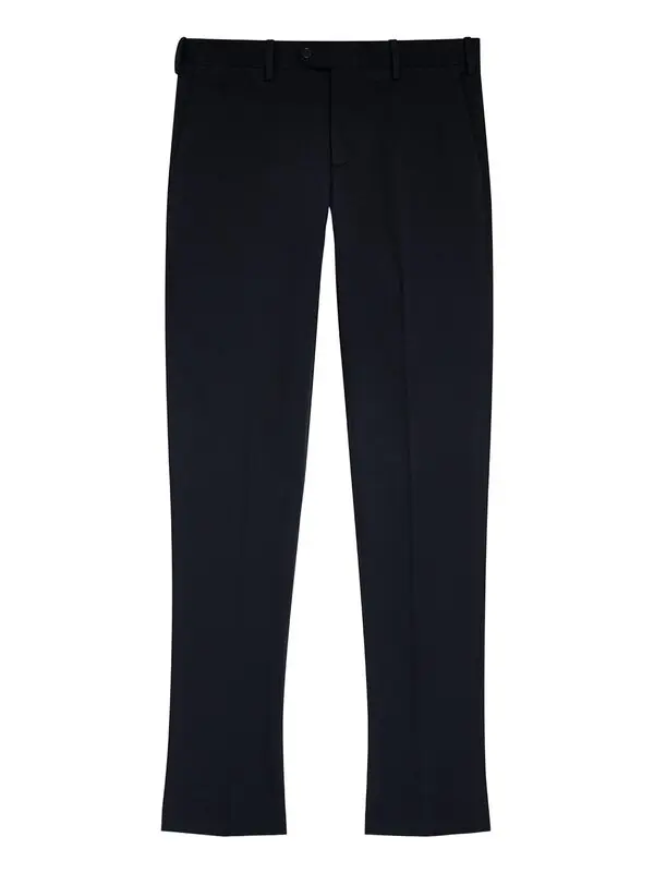 LARDINI Stretch-cotton Tailored Trousers - Navy