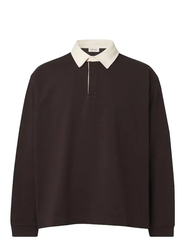 FRAME Cotton Polo Shirt - Brown