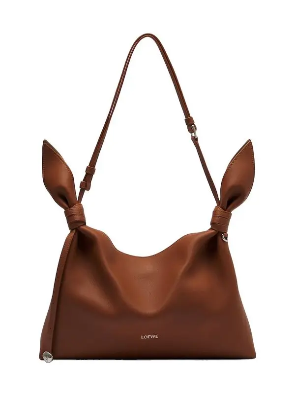 Loewe Scarf Medium Leather Shoulder Bag - Brown