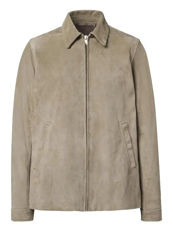 Rick Owens Brad Suede Jacket - Beige