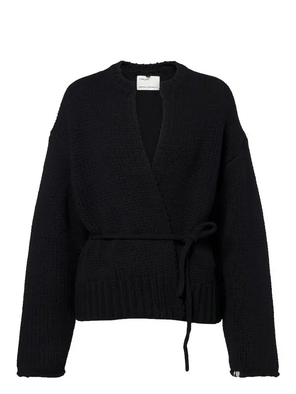 Extreme Cashmere N°384 Ginza Cashmere Wrap Cardigan - Black