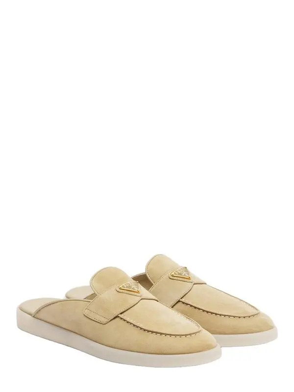 Prada Suede Mules - Beige
