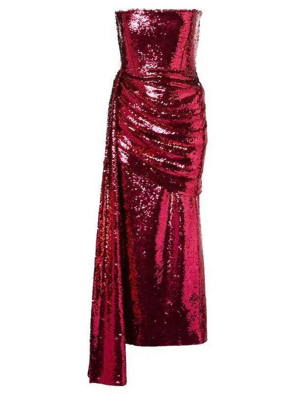 Alex Perry Sequined Bustier Dress - Pink
