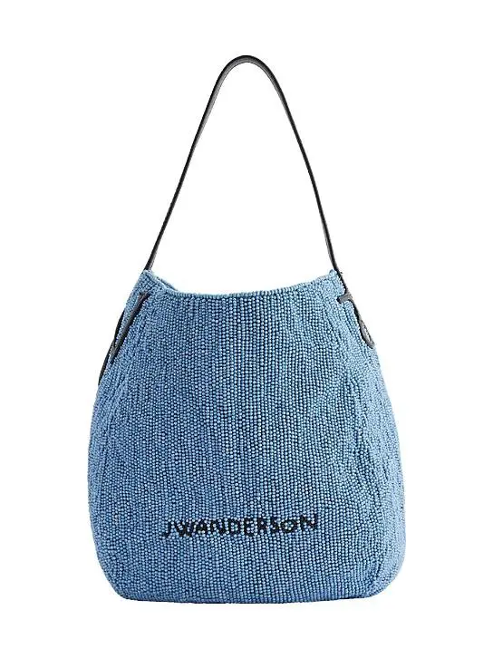 JW Anderson Beaded Small Bulb Bag - Blue
