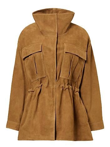 ROHE FRAMES Stand-collar Suede Bomber Jacket - Sage