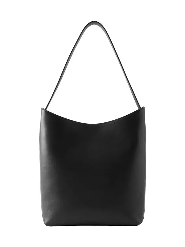 THE ROW Alma Leather Shoulder Bag - Black