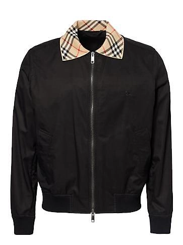 Burberry Glenfields Cotton Harrington Jacket - Black