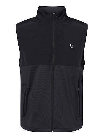 Vuori Sunday Element Logo-print Woven Gilet - Black