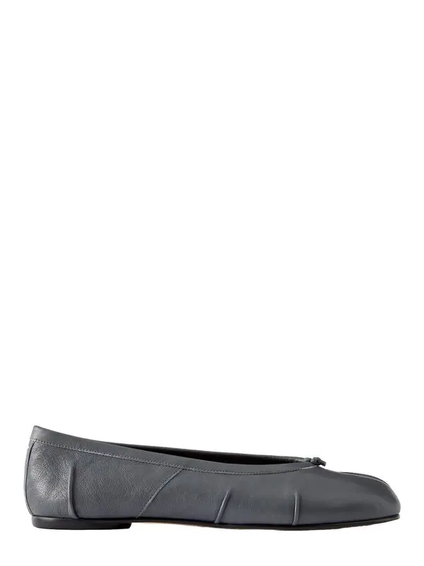 MAISON MARGIELA Tabi Split-toe Leather Ballet Flats - Gray