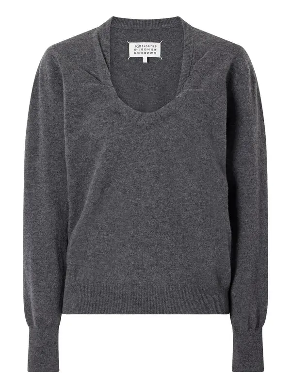 MAISON MARGIELA Twist Virgin Wool Sweatshirt - Gray