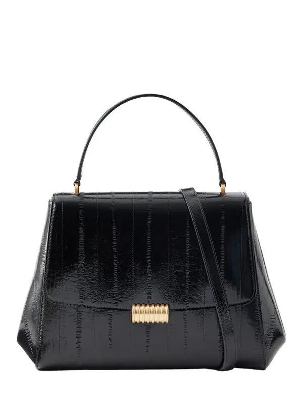 NEOUS Thala Eel-effect Leather Shoulder Bag - Black