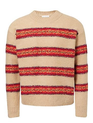 Dries Van Noten Master Striped Alpaca And Wool-blend Jumper - Ecru
