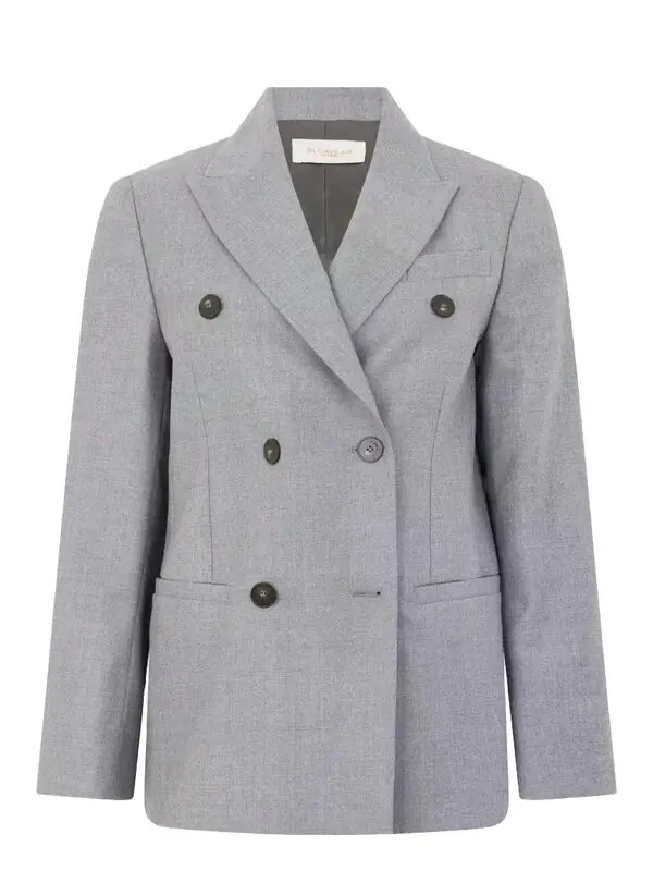 SLOWEAR Double-breasted Peaked-lapel Jacket - Grey