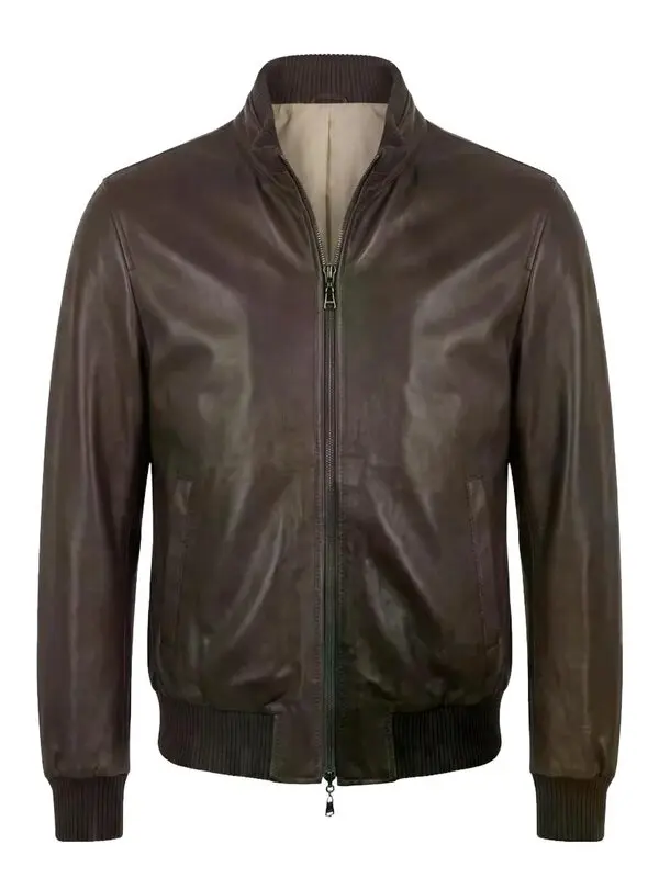 ARTE ANTWERP Zip-up Leather Jacket - Brown
