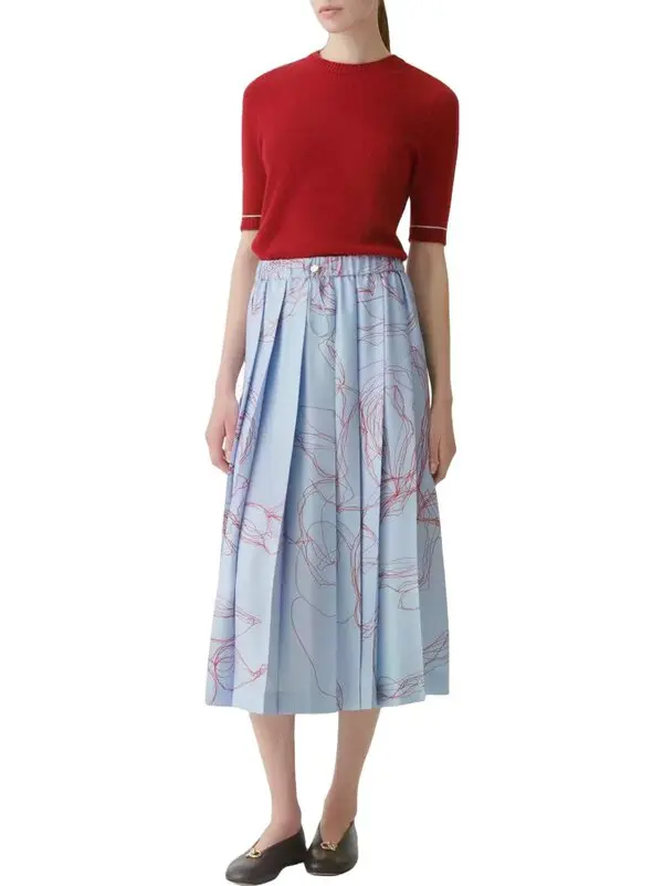 Fabiana Filippi Fine Knit Crew Neck Sweater With Contrast Trim - Red