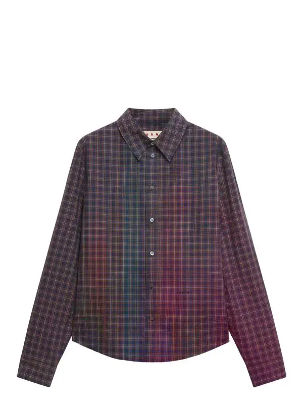 Marni Checked Cotton Shirt - Blue