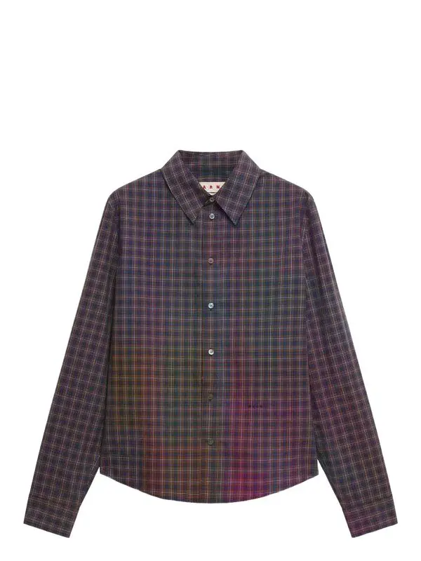 Marni Checked Cotton Shirt - Blue