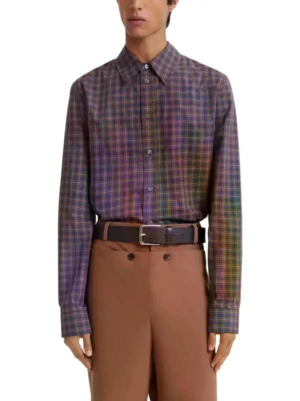 Marni Checked Cotton Shirt - Blue