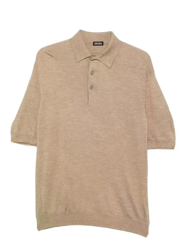 Zegna Short-sleeve Polo Sweater - Neutrals