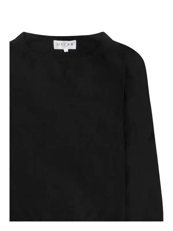 OSCAR THE COLLECTION Crew Neck Long Sleeve Sweater - Black