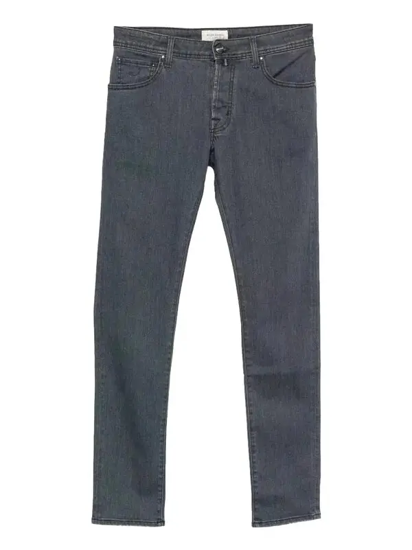 Jacob Cohen Logo-patch Straight-leg Jeans - Grey