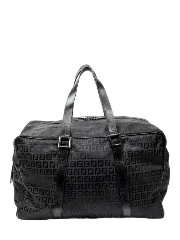 Fendi Zucchino Pattern Travel Bag - Black