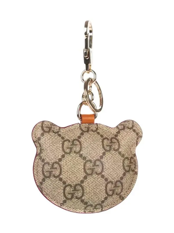 Gucci Gg Supreme Panda Bag Charm - Neutrals